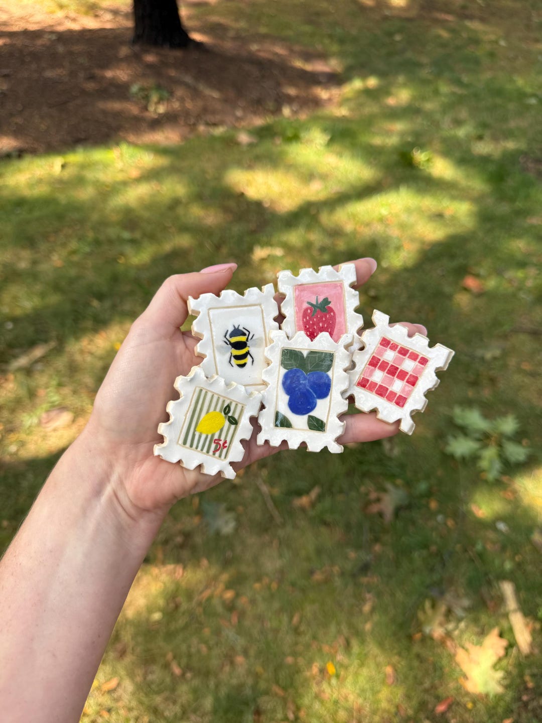 Ceramic Refrigerator Magnets Set of 5 Handmade - Etsy