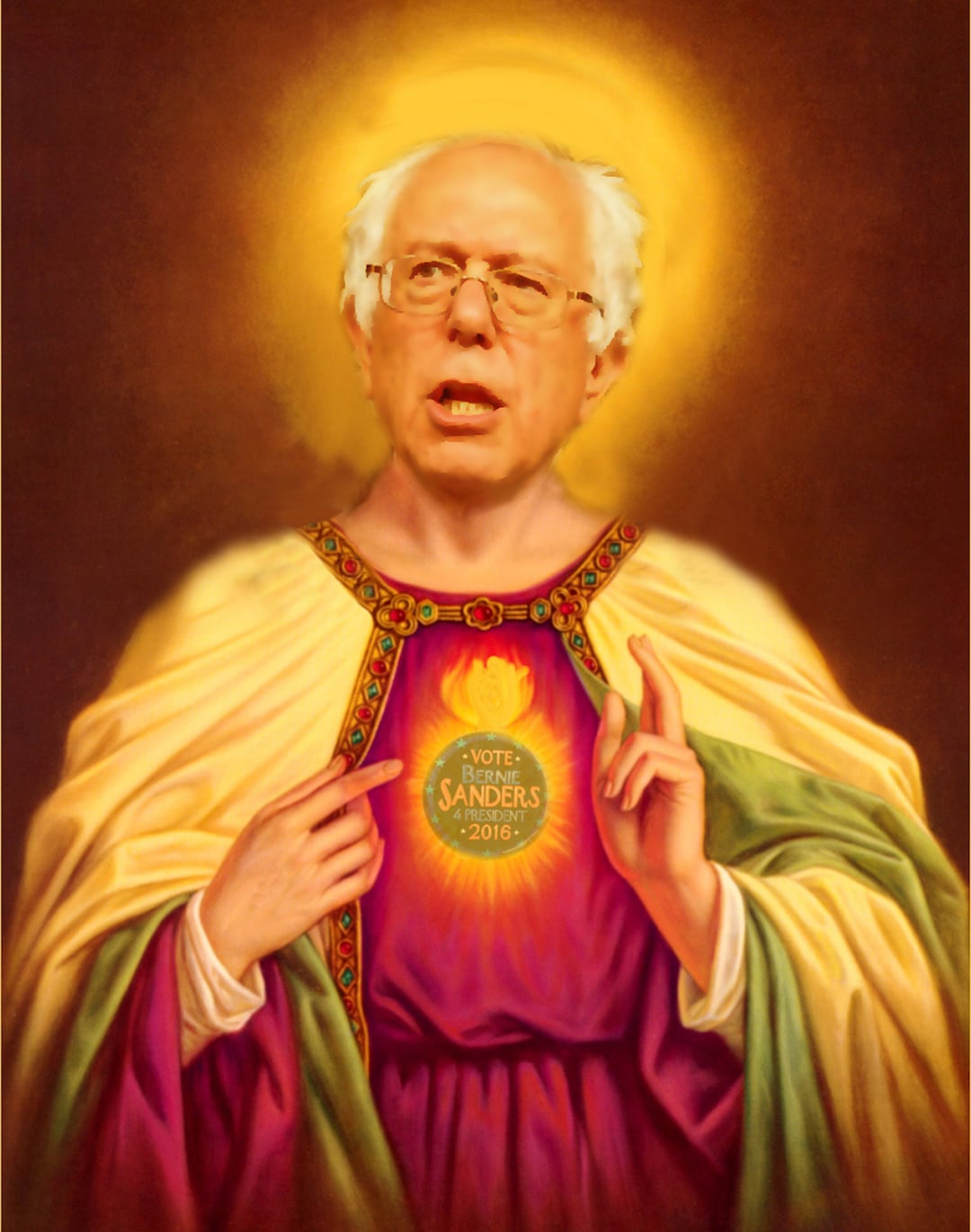 Saint Bernie Sanders Print 11x14" or 8x10" - Etsy