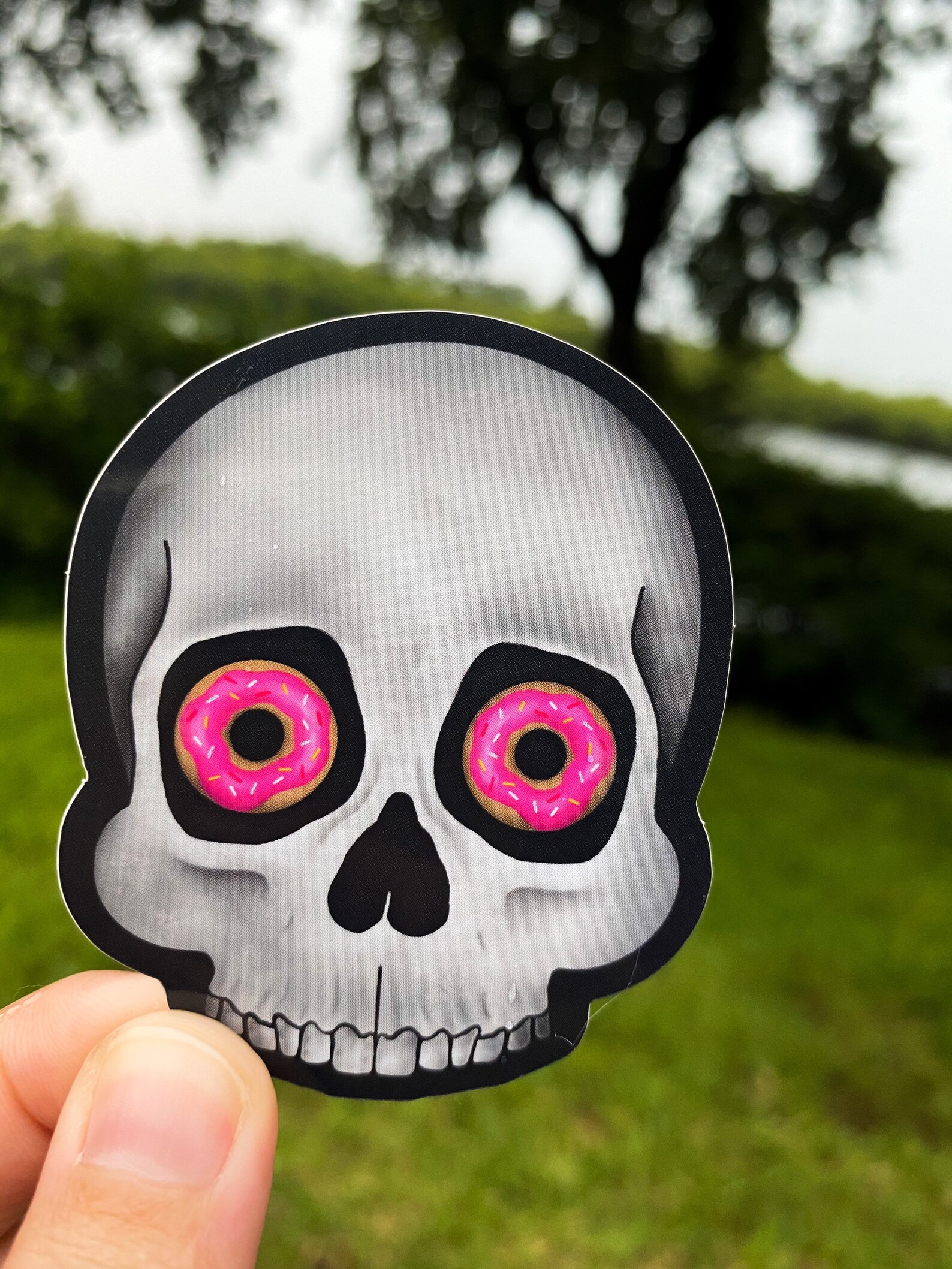 Skull Vinyl Sticker | Halloween Stickers | Spooky Stickers | Laptop ...