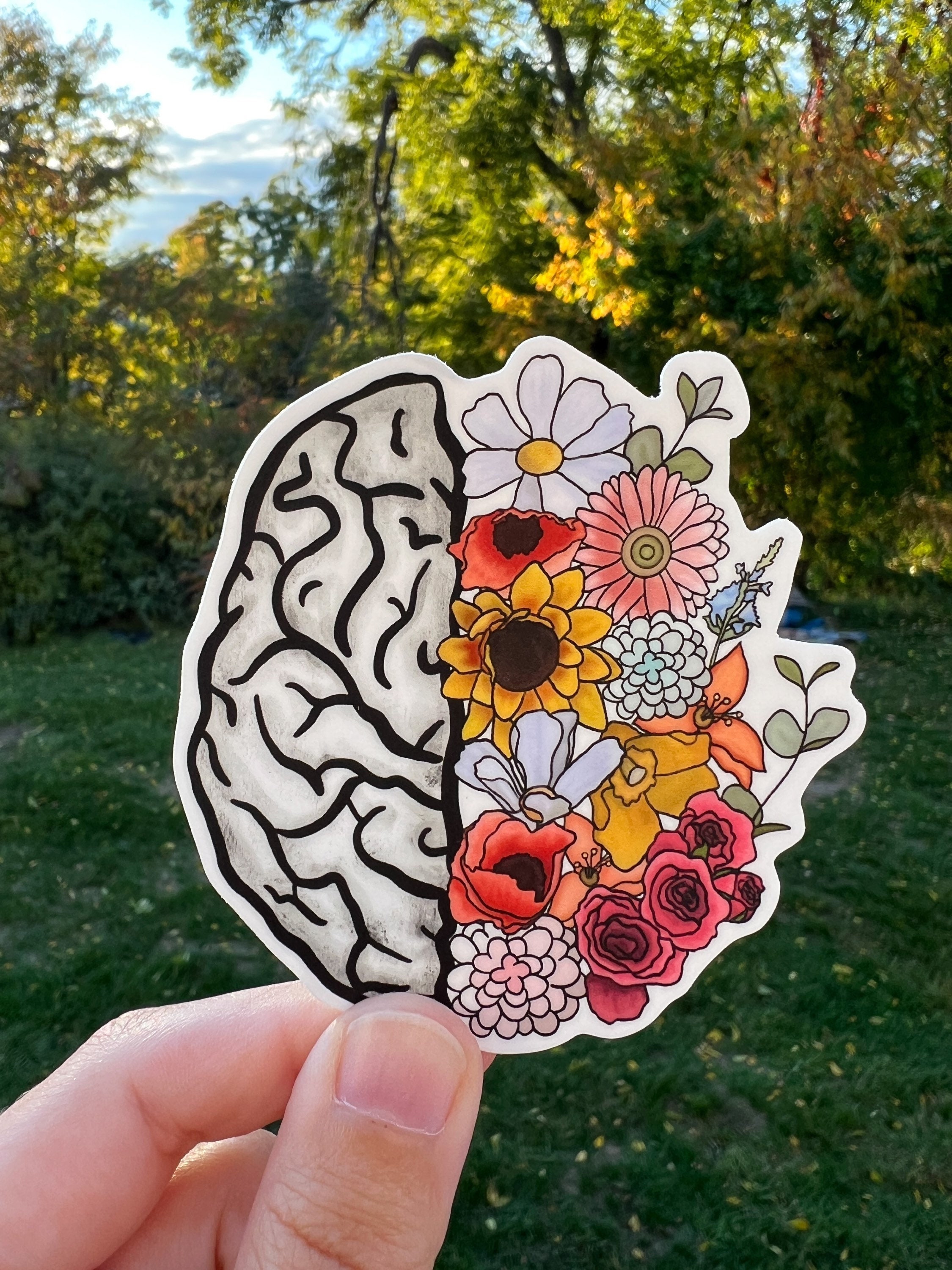 Left Brain Right Brain Mental Health Awareness Matte Vinyl - Etsy