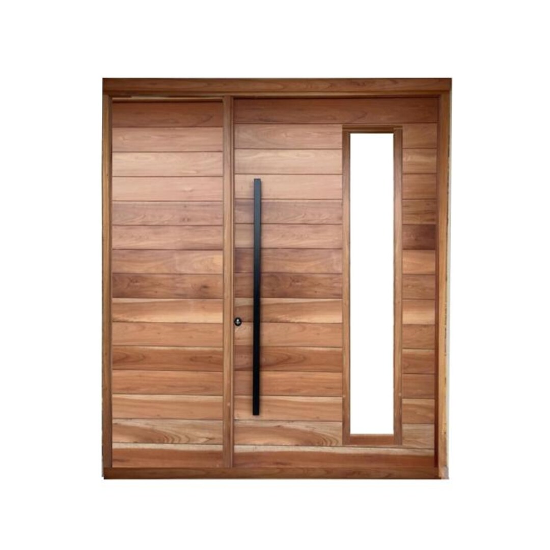 Custom Pivot Door - Modern Exterior Doors - Pre-hung Door in Parota ...