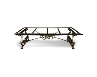 Custom Forged Iron Dining Table Bases, Wrought Iron Table Base, Desk Table Base, Entryway Table ...