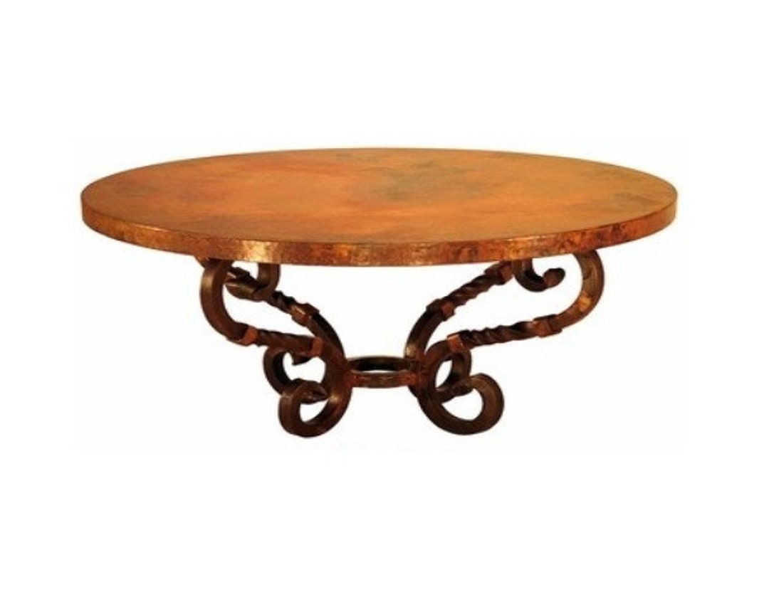 32" Round Hammered Copper Table Top. Copper Top. Round Coffee Table ...