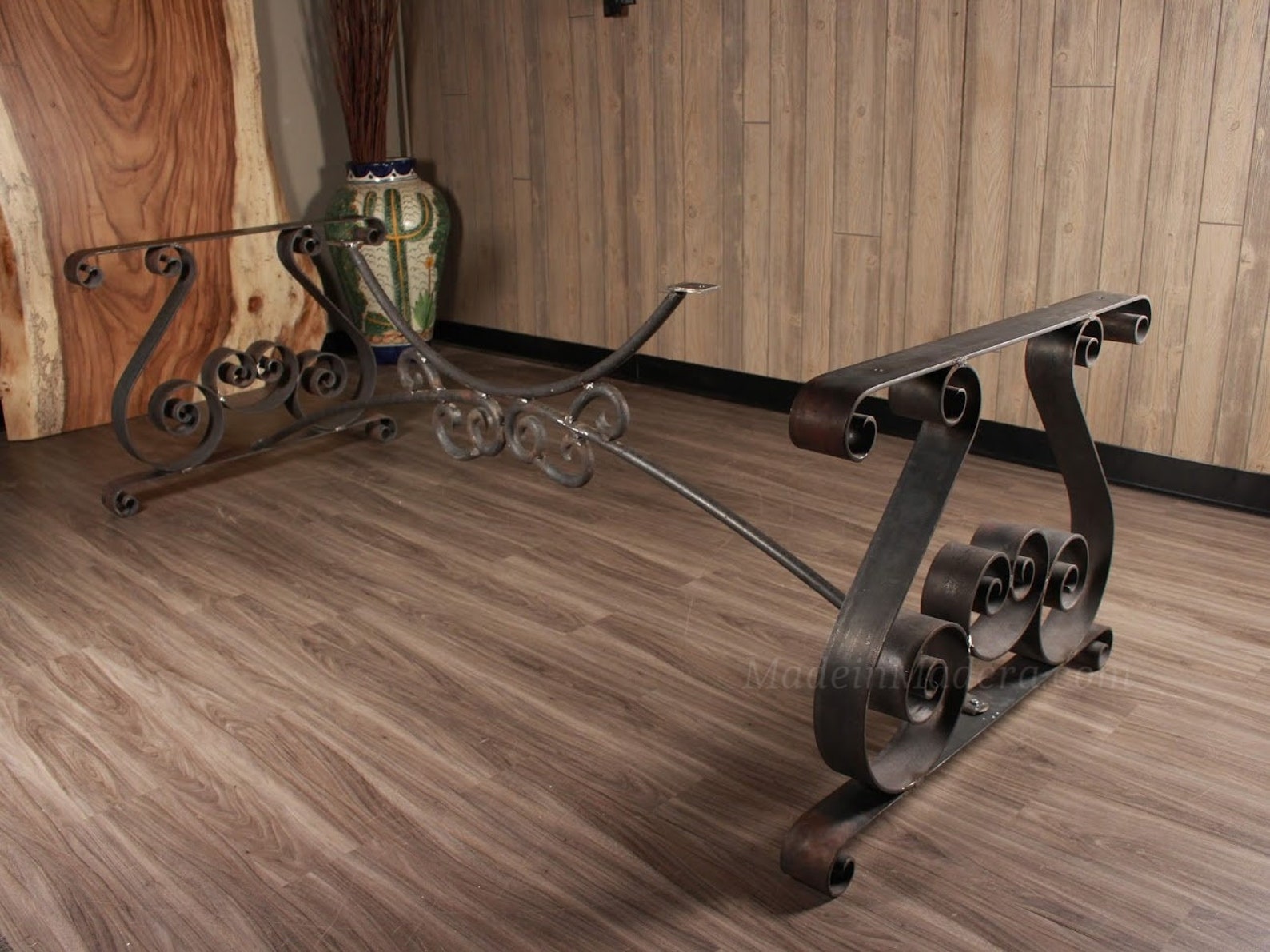 Forged-iron Table Base Wrought Iron Table Base Dining - Etsy