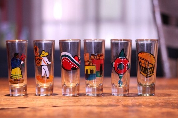 Mezcal. Set of 4 shot glasses Tequila Kitchen & Dining Barware Home ...