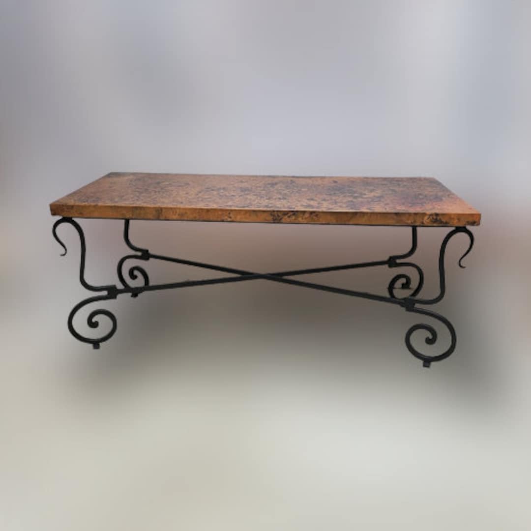 Rectangular Hammered Copper Table Top. Copper Top. Rectangle Coffee ...