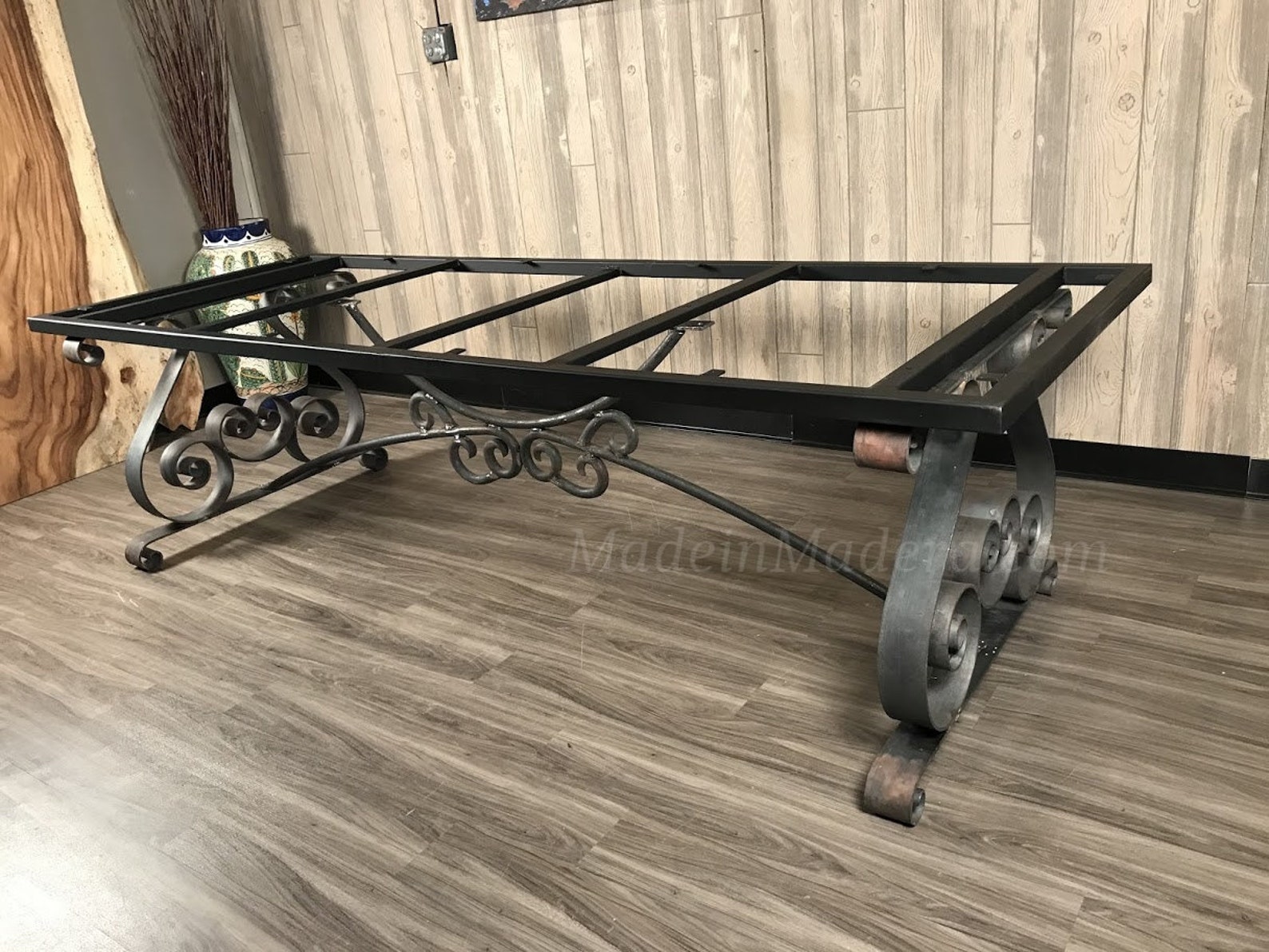 Forged-iron Table Base Wrought Iron Table Base Dining - Etsy