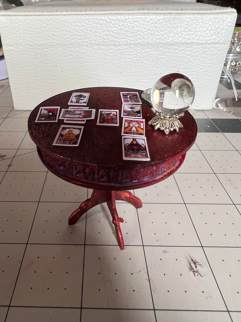 1/12 Scale Table, Crystal Ball, Tarot Cards, Abalone Shell,divination ...