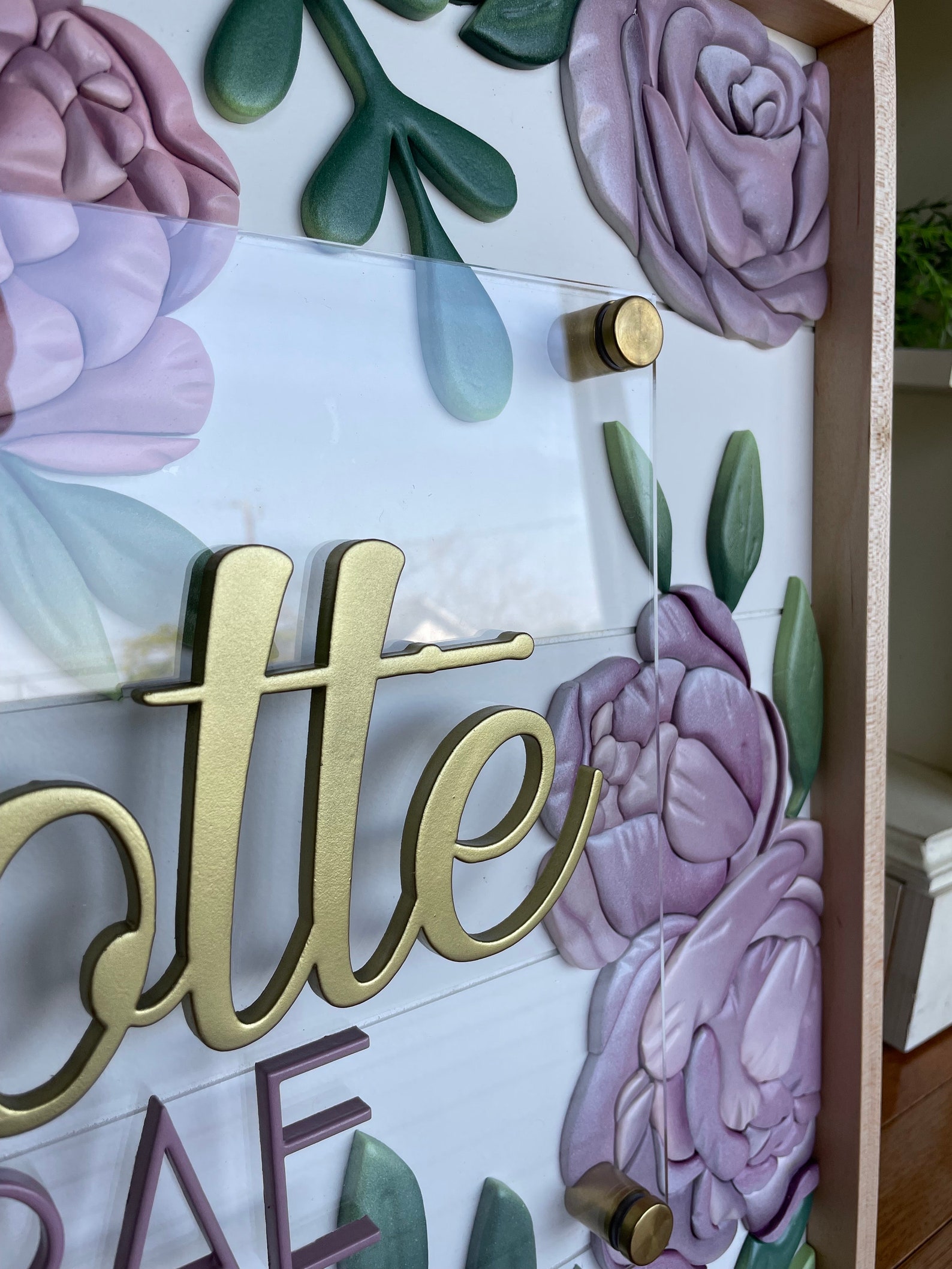 Floral Custom Nursery Sign | Peonies & Roses - Etsy