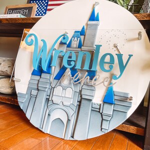 Custom Castle Nursery Name Sign With Acrylic - Etsy