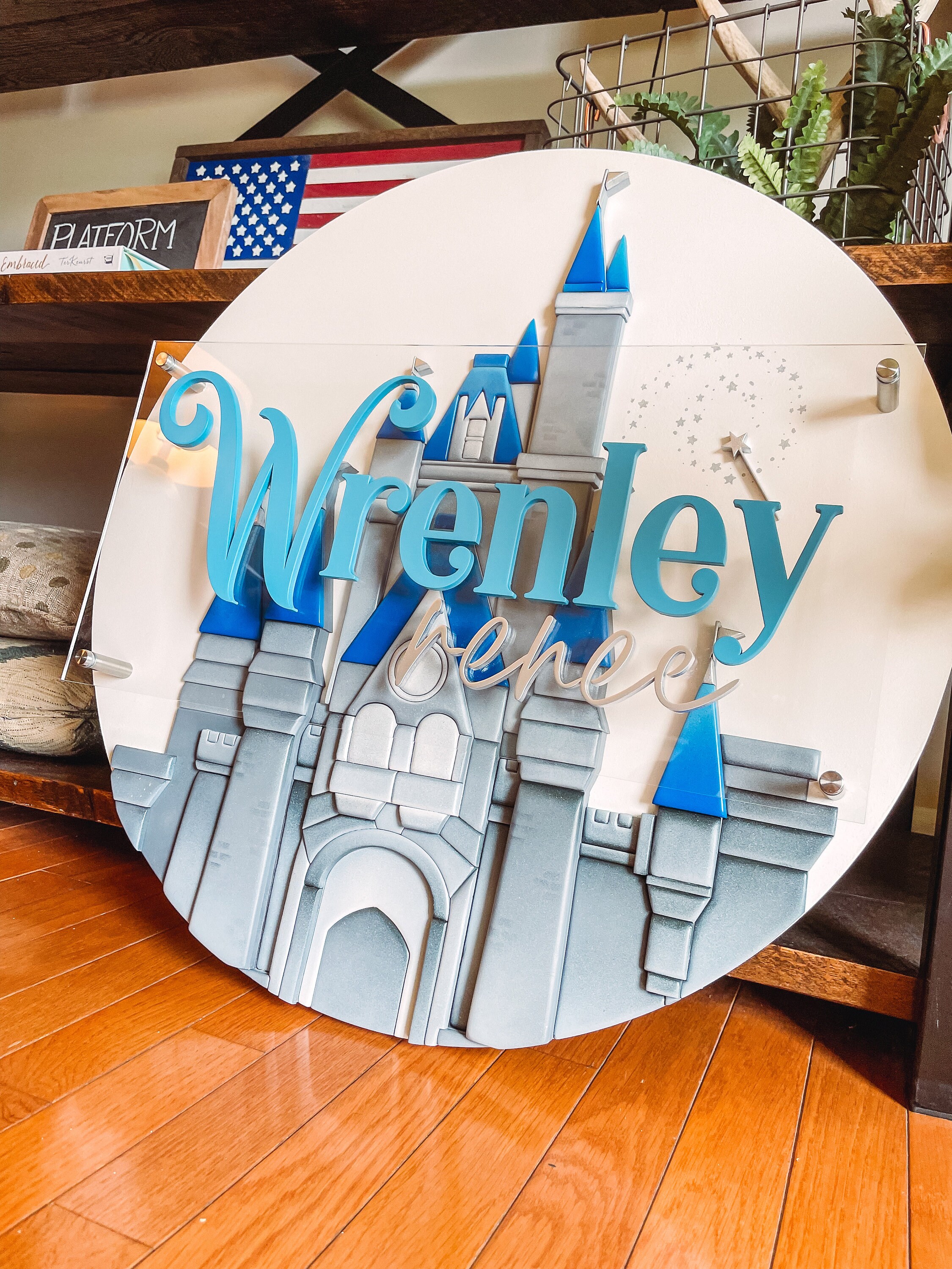 Custom Castle Nursery Name Sign With Acrylic - Etsy