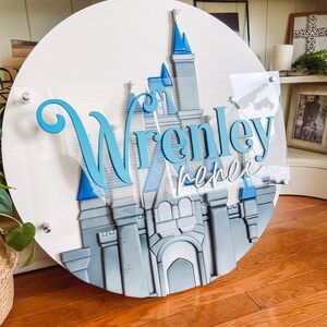 Custom Castle Nursery Name Sign With Acrylic - Etsy