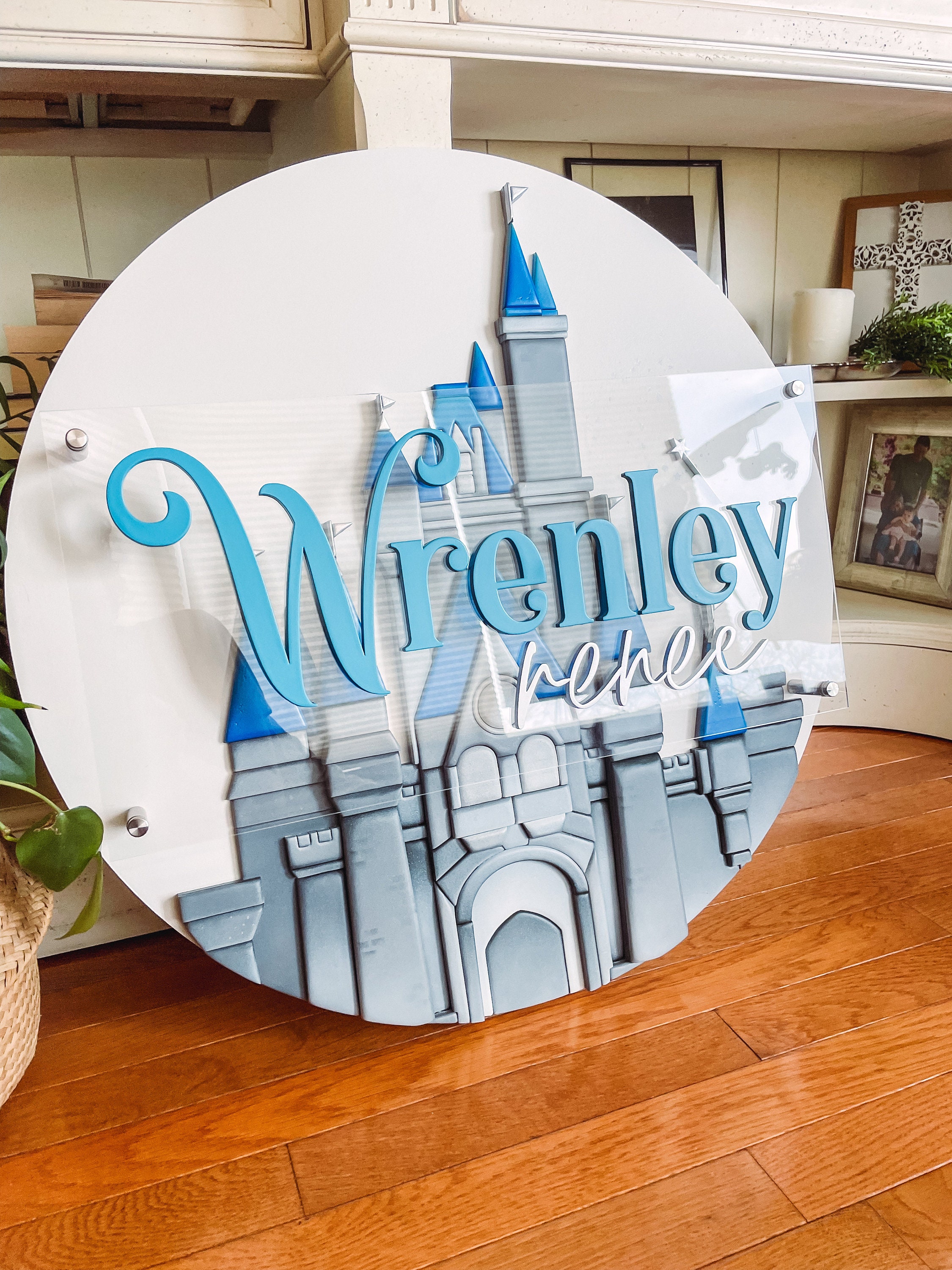 Custom Castle Nursery Name Sign With Acrylic - Etsy