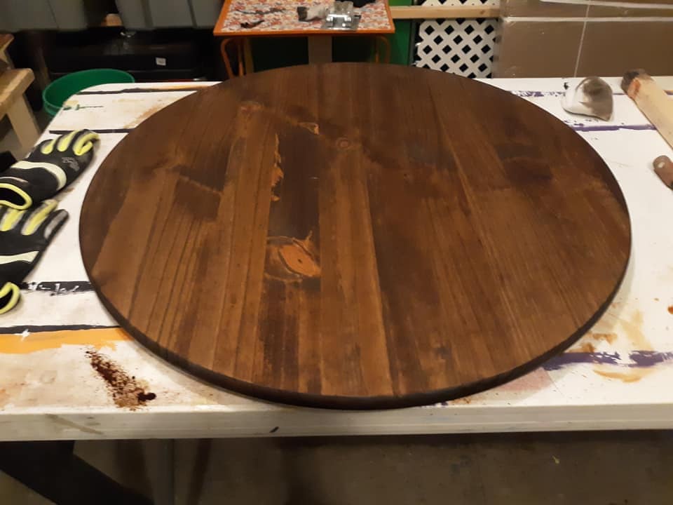 Handmade Sequence Game Board: 24" Round Walnut Stained Pine - Etsy