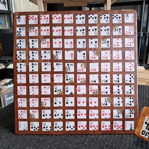 Handmade Wood Stained Sequence Game Board: 24 Inch Square - Etsy