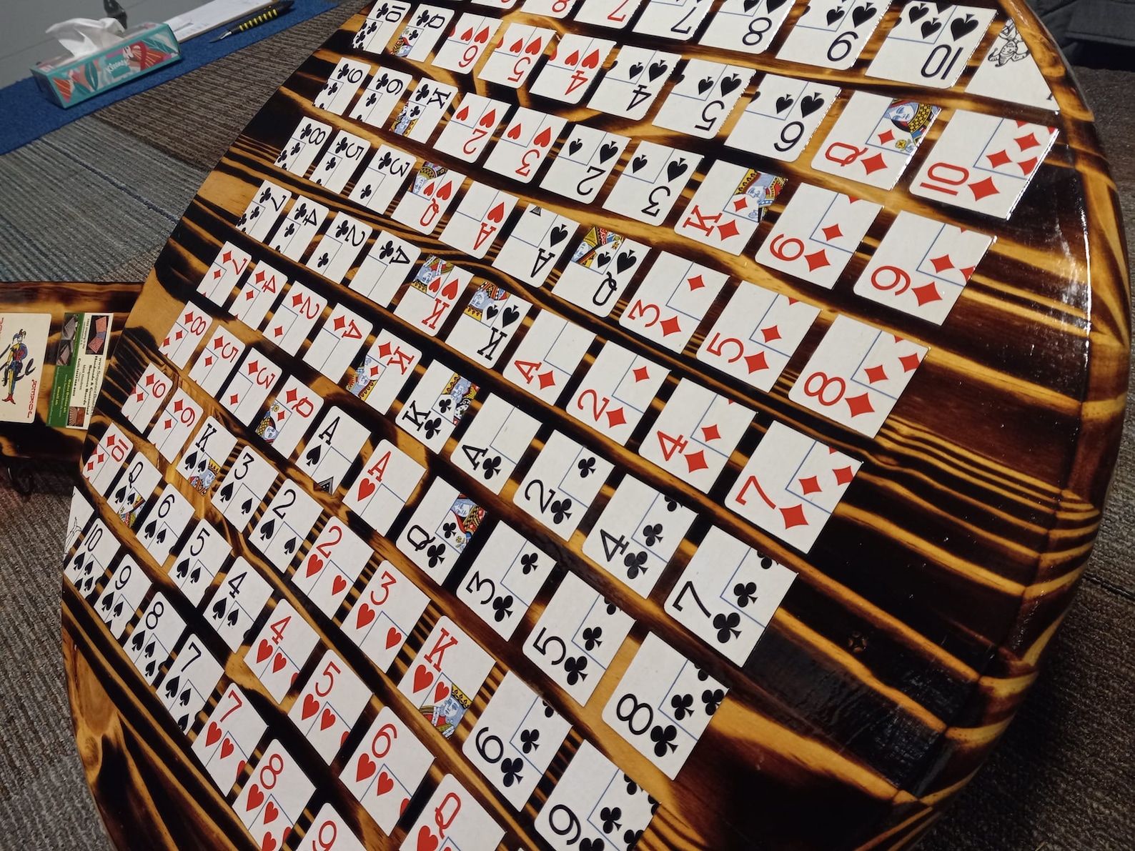 Handmade Wood Burned Sequence Game Board: 24-inch Round - Etsy