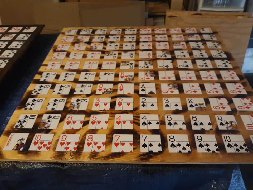 Handmade Wood Burned Sequence Game Board: 24-inch Square - Etsy
