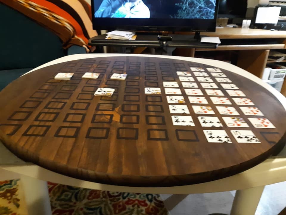 Handmade Sequence Game Board: 24" Round Walnut Stained Pine - Etsy