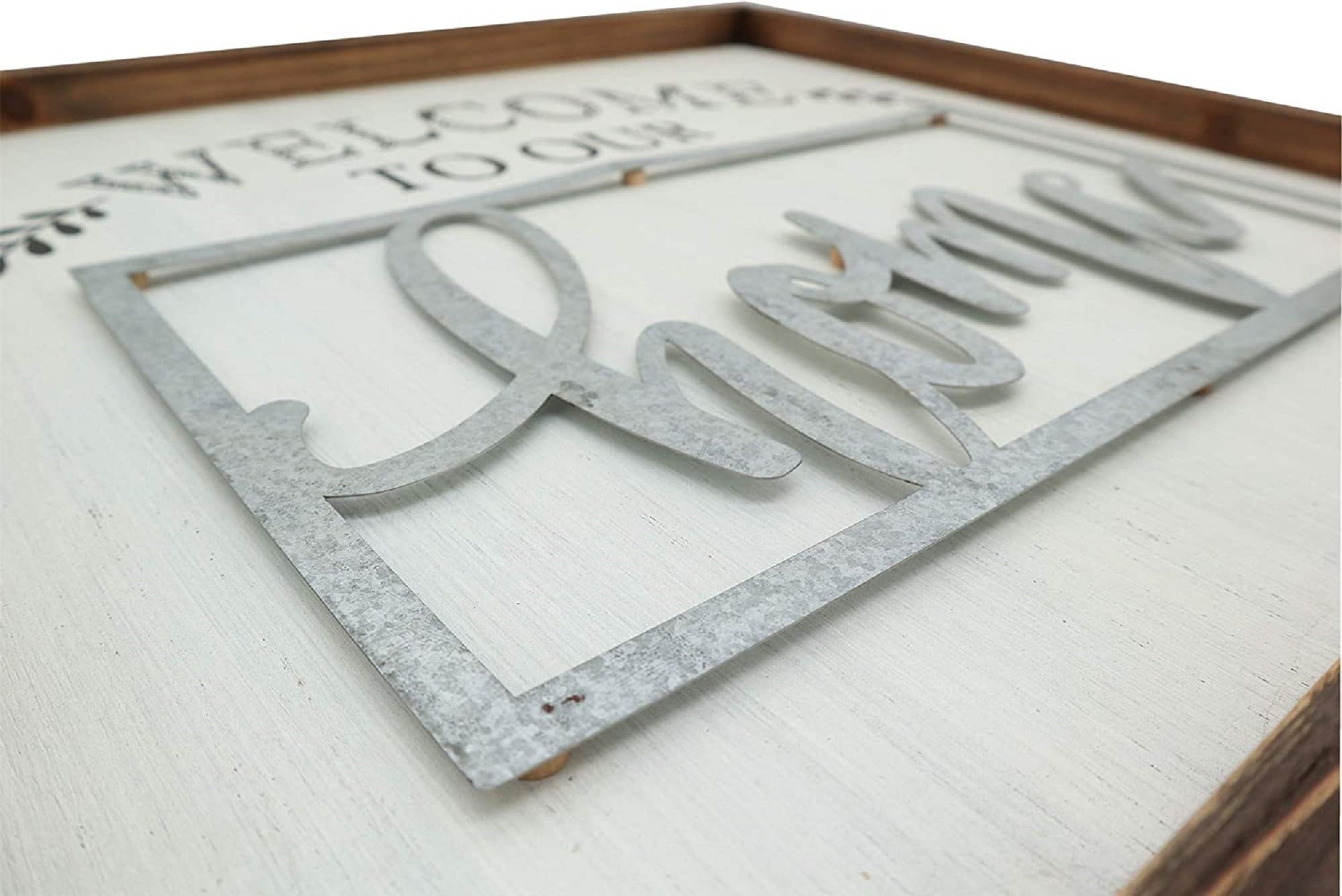 Welcome to Our Home Wooden and Metal Quote Plaque Sign Wall | Etsy