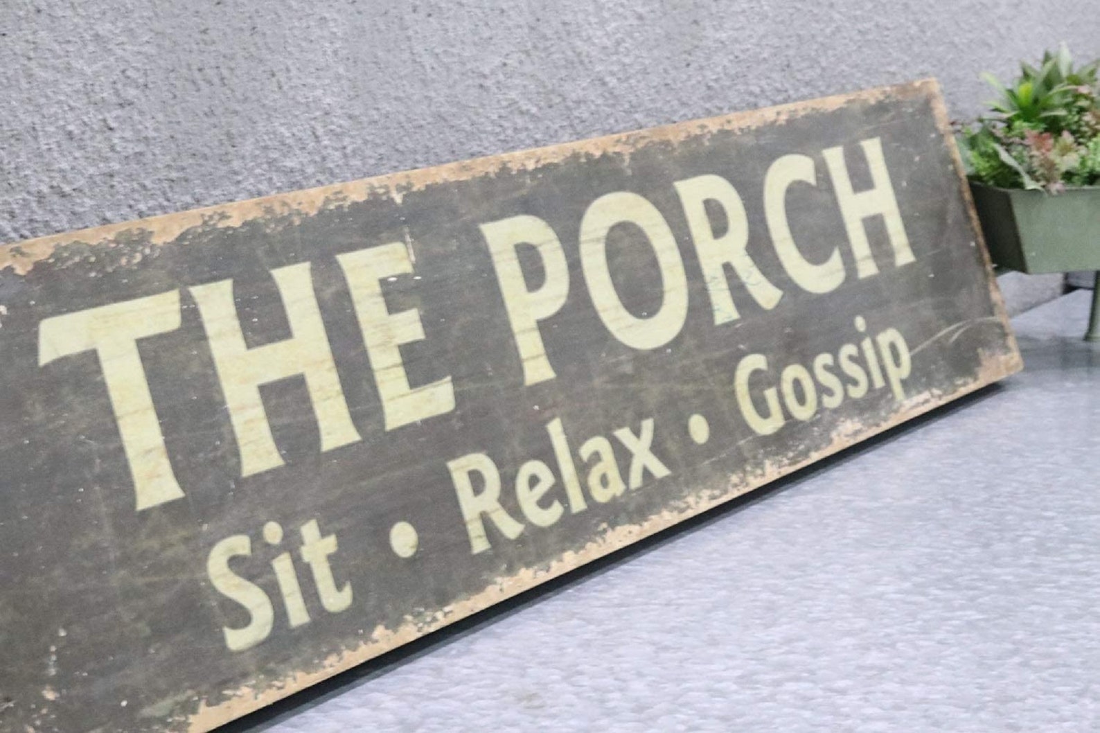 Large Rustic the Porch Wood Wall Sign Vintage Farmhouse Sign | Etsy