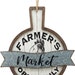 Farmer's Market Open Daily Wood and Metal Circular Signsrustic ...