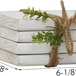 Personalized Photo Book Stack With Saying Welcome to Our Home, Faux ...