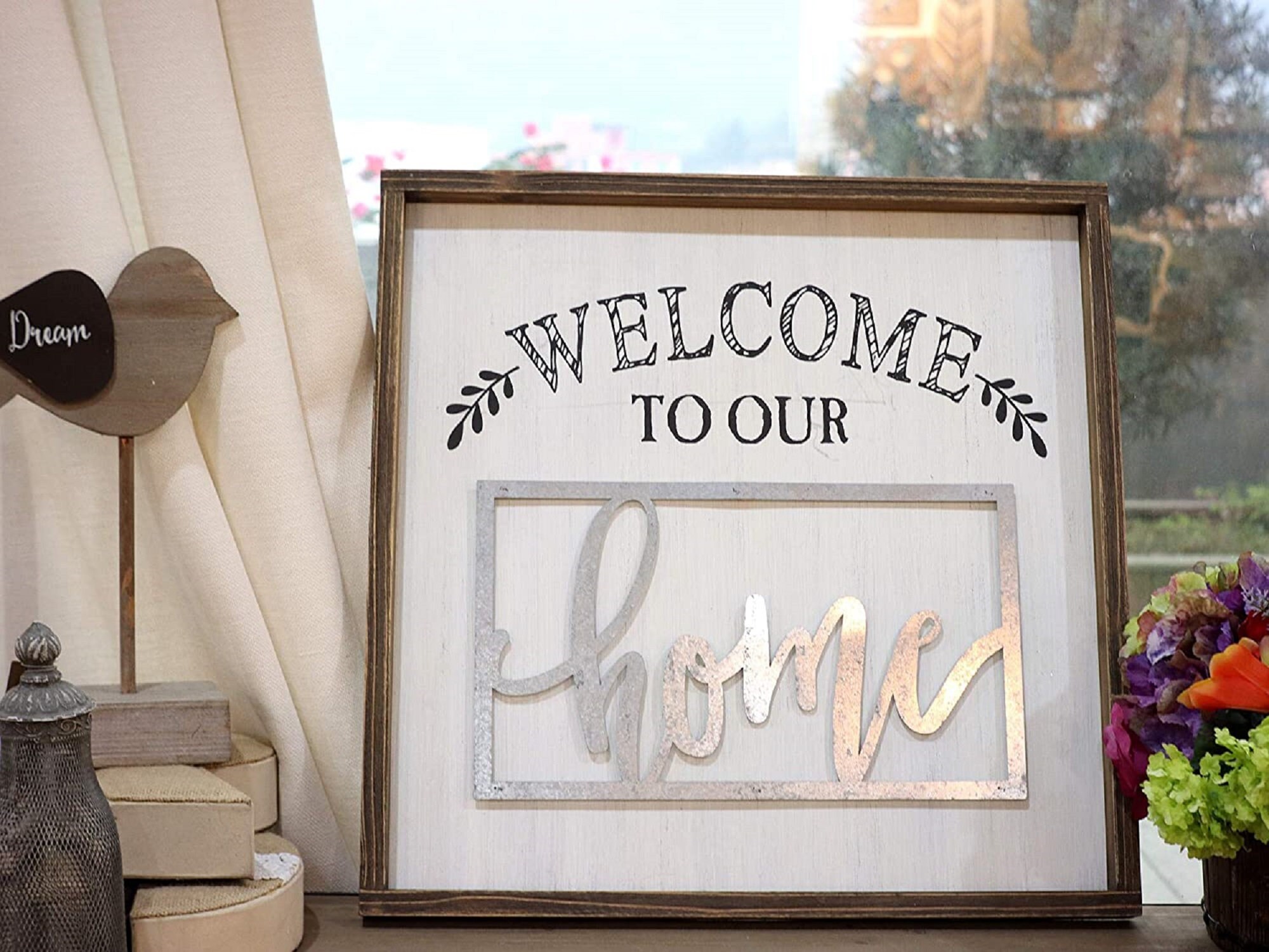 Welcome to Our Home Wooden and Metal Quote Plaque Sign Wall | Etsy
