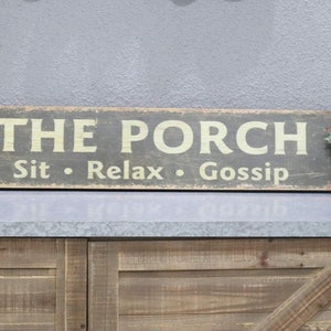 Large Rustic the Porch Wood Wall Sign, Vintage Farmhouse Sign Decor ...