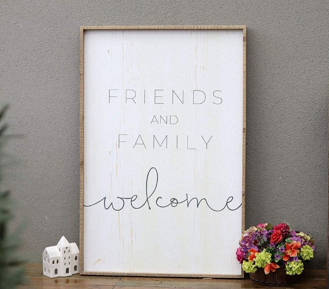 Large Wood Wall Decor Sign With Warm Quotes Antique Wood - Etsy