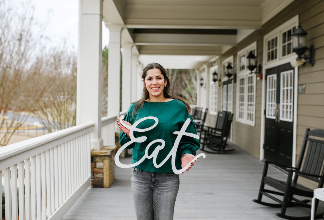 Rustic Eat Sign Wall Decor for Kitchen and Home,distressed Natural ...