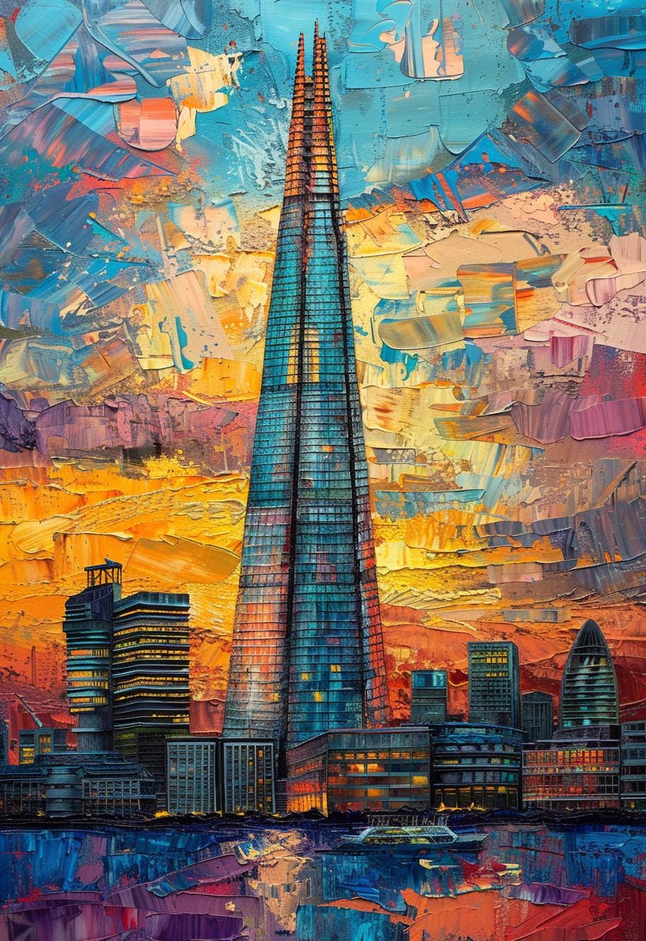 The Shard London Digital Art - Etsy