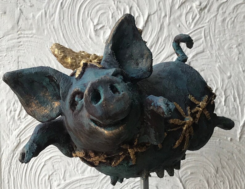 Butterfly Pig by Lydia Karpinska - Etsy