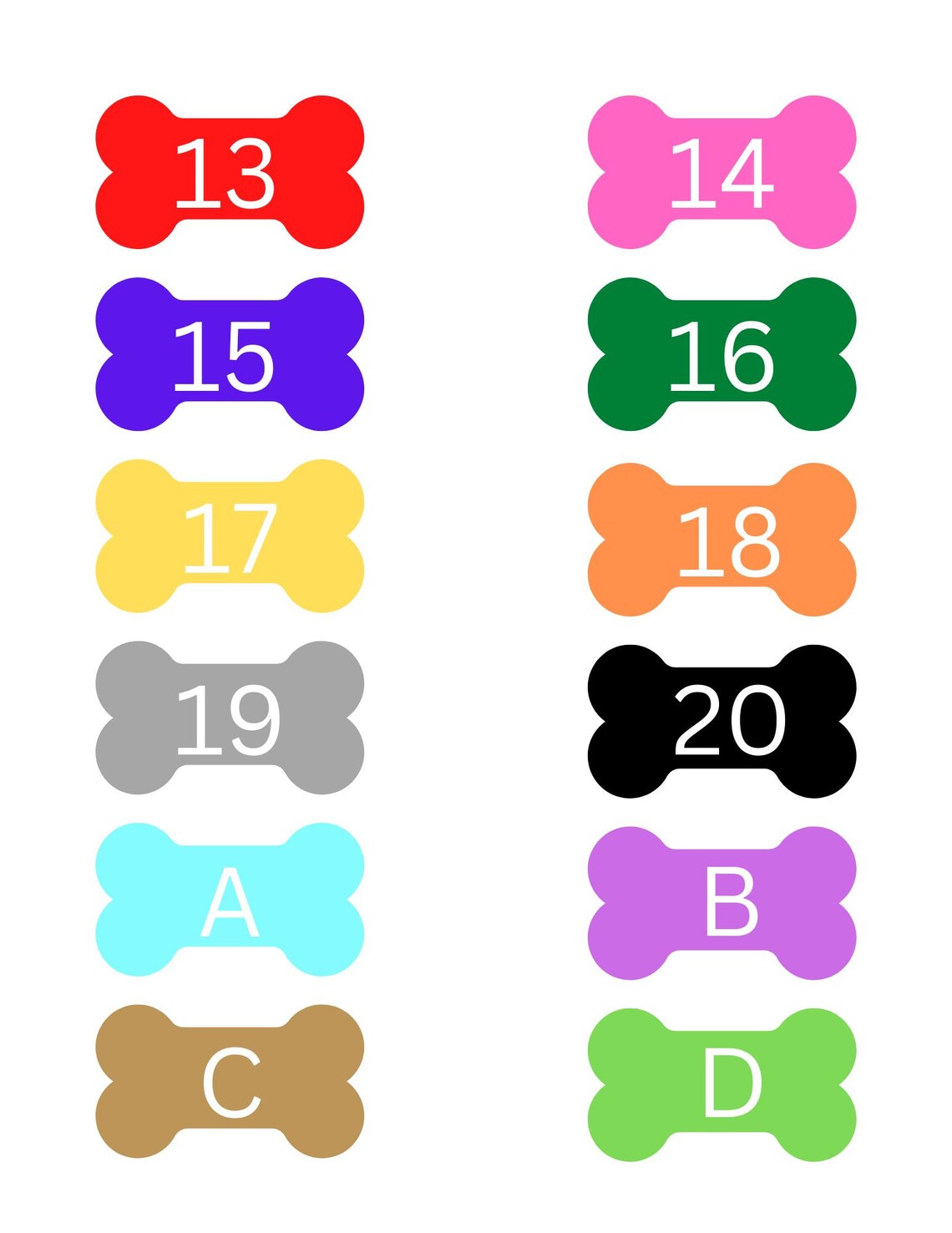 Feed the Puppy, Number, Shape, Uppercase and Lower Case Letters, Colors ...