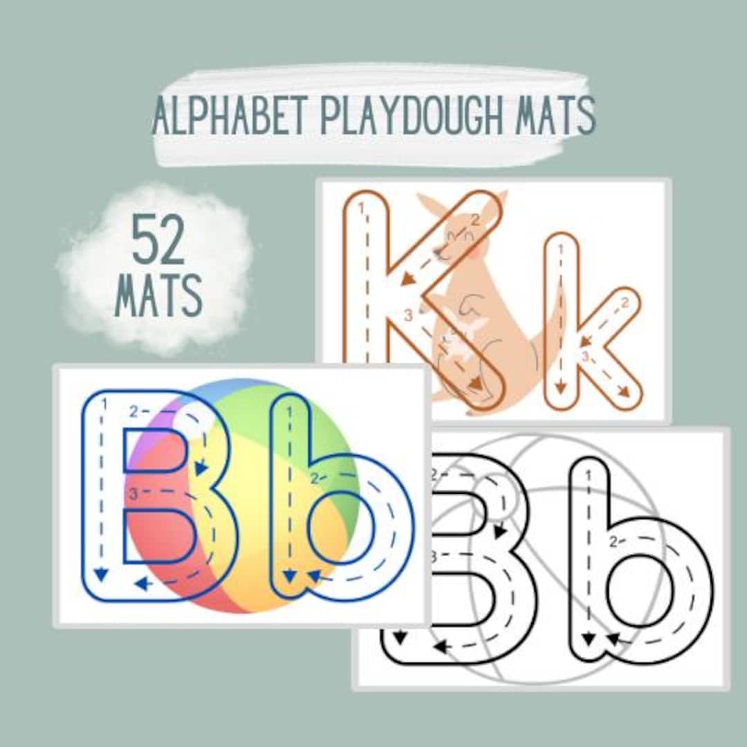 Alphabet Playdough Mats: Uppercase & Lowercase Letters (digital ...