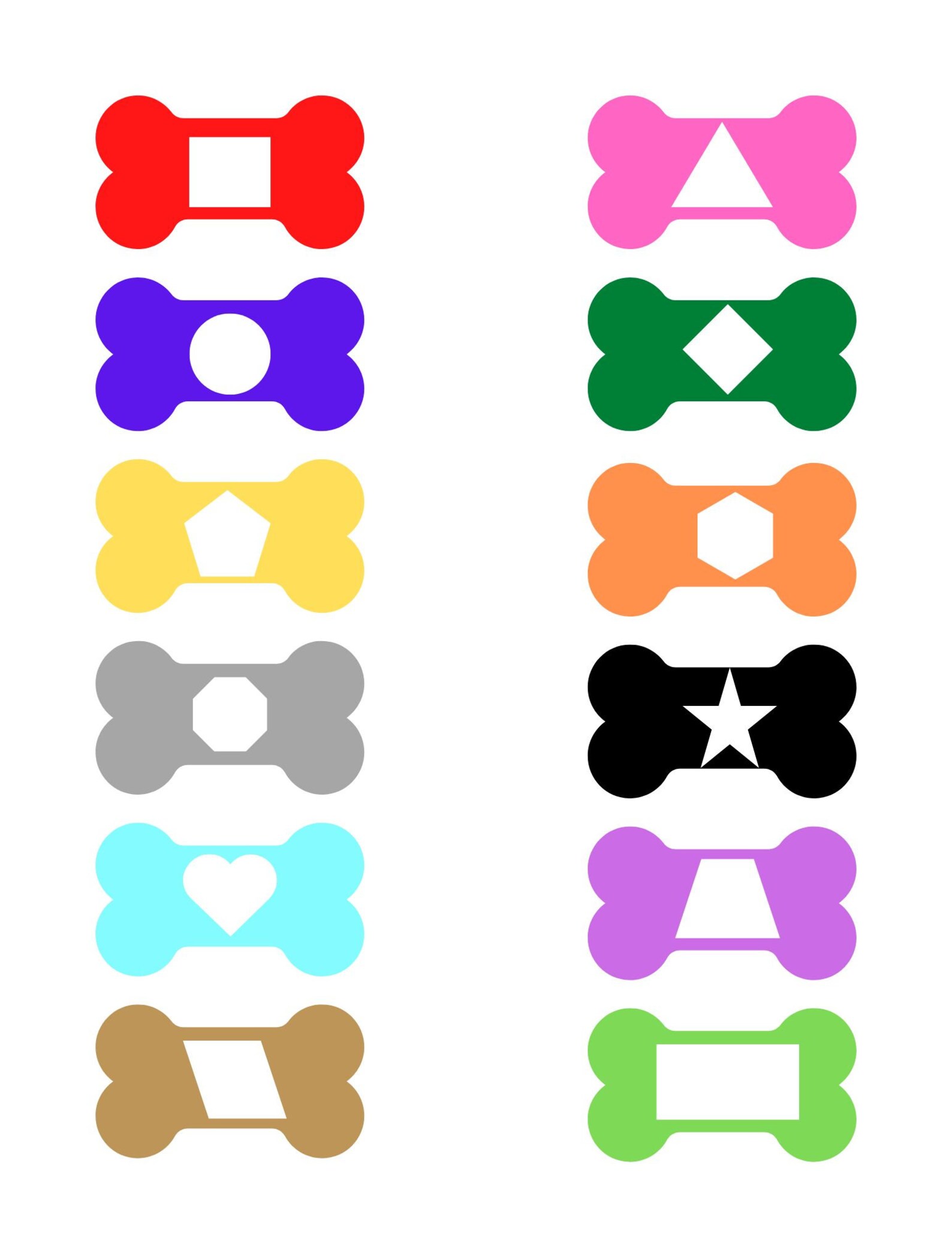 Feed the Puppy, Number, Shape, Uppercase and Lower Case Letters, Colors ...