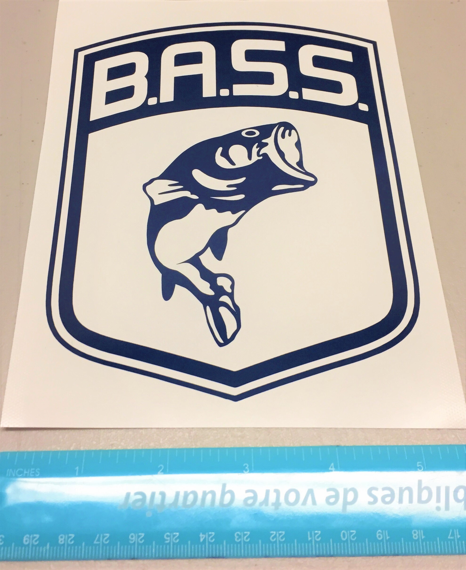 Bass Decal, Fishing Decal, Fishing Sticker, Fishing Vinyl Decal, Tackle ...