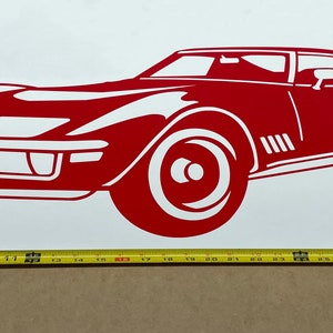 Chevy Corvette C3 Stingray Decal, Car Wall Decal, Car Wall Vinyl ...