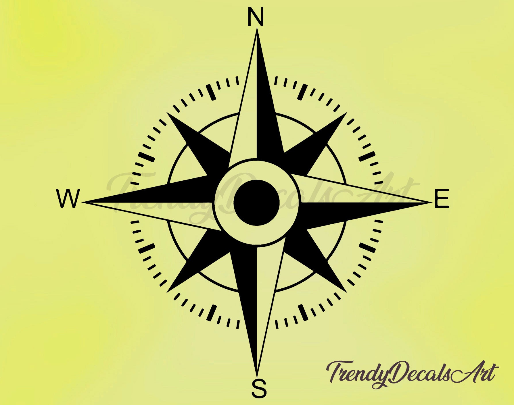 Compass Decal Compass Vinyl Sticker Nature Vinyl Decal - Etsy Canada