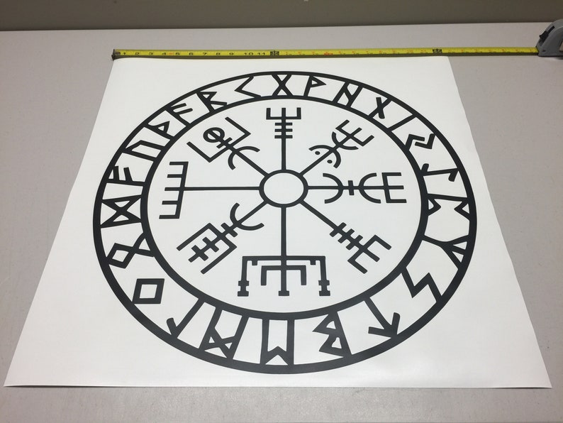 Nordic Compass Decal Viking Compass Vinyl Sticker Iceland - Etsy