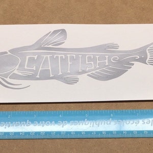 Catfish Decal, Fishing Decal, Fishing Sticker, Fishing Vinyl Decal ...
