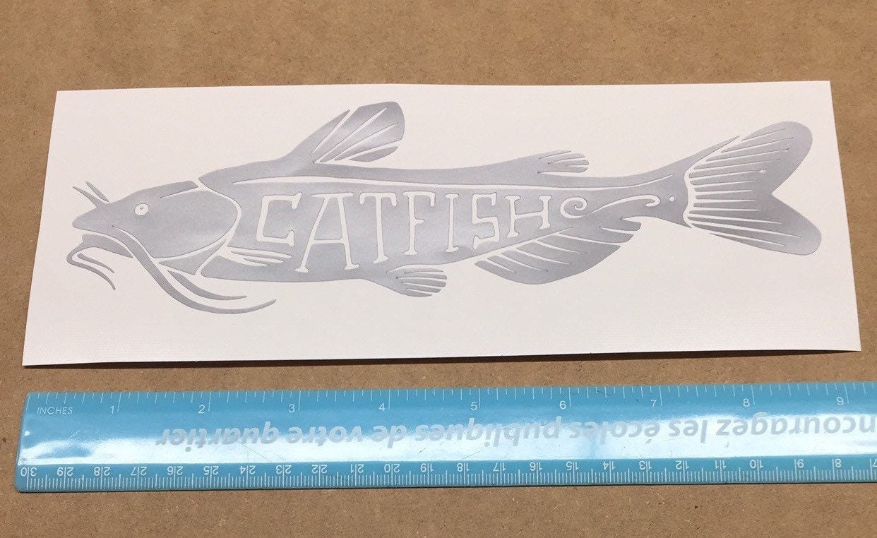 Catfish Decal Fishing Decal Fishing Sticker Fishing Vinyl - Etsy