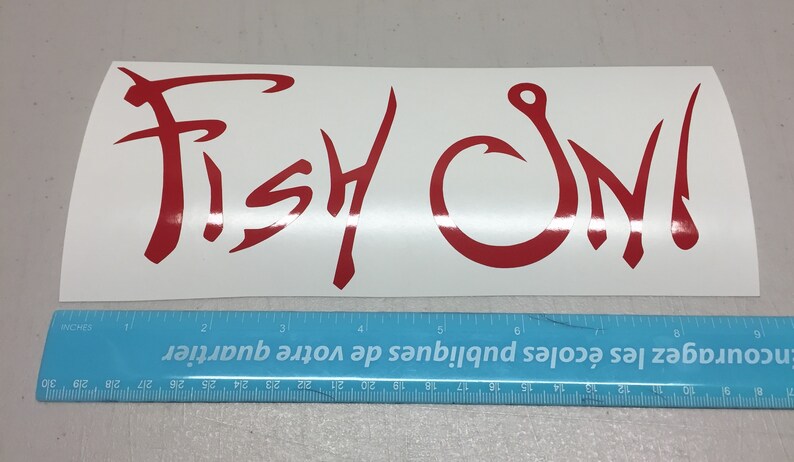 Fish on Decal Fishing Decal Fishing Sticker Fishing Vinyl - Etsy Ireland