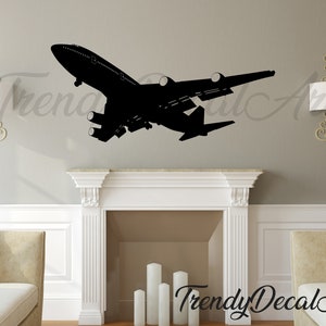 Boeing 747 Airplane Decal, Boeing 747 Vinyl Sticker, Airplane Wall ...