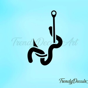 Fishing Hook Decal, Fishing Decal, Fishing Sticker, Fishing Vinyl Decal ...
