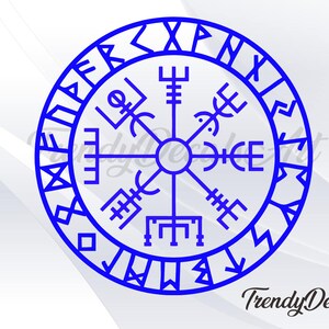 Nordic Compass Decal, Viking Compass Vinyl Sticker, Iceland Vinyl Decal ...