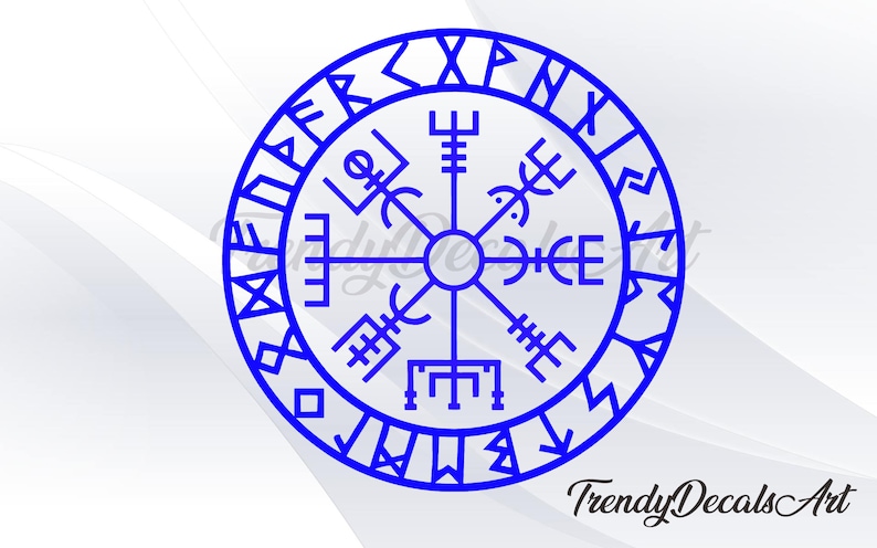 Nordic Compass Decal, Viking Compass Vinyl Sticker, Iceland Vinyl Decal ...