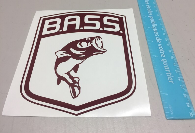 Bass Decal, Fishing Decal, Fishing Sticker, Fishing Vinyl Decal, Tackle ...
