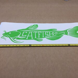 Catfish Decal, Fishing Decal, Fishing Sticker, Fishing Vinyl Decal ...