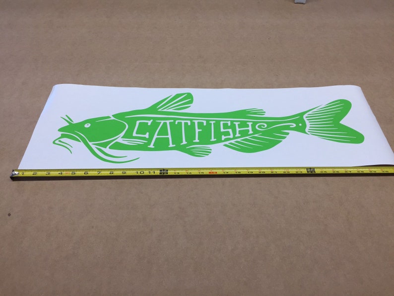 Catfish Decal Fishing Decal Fishing Sticker Fishing Vinyl - Etsy