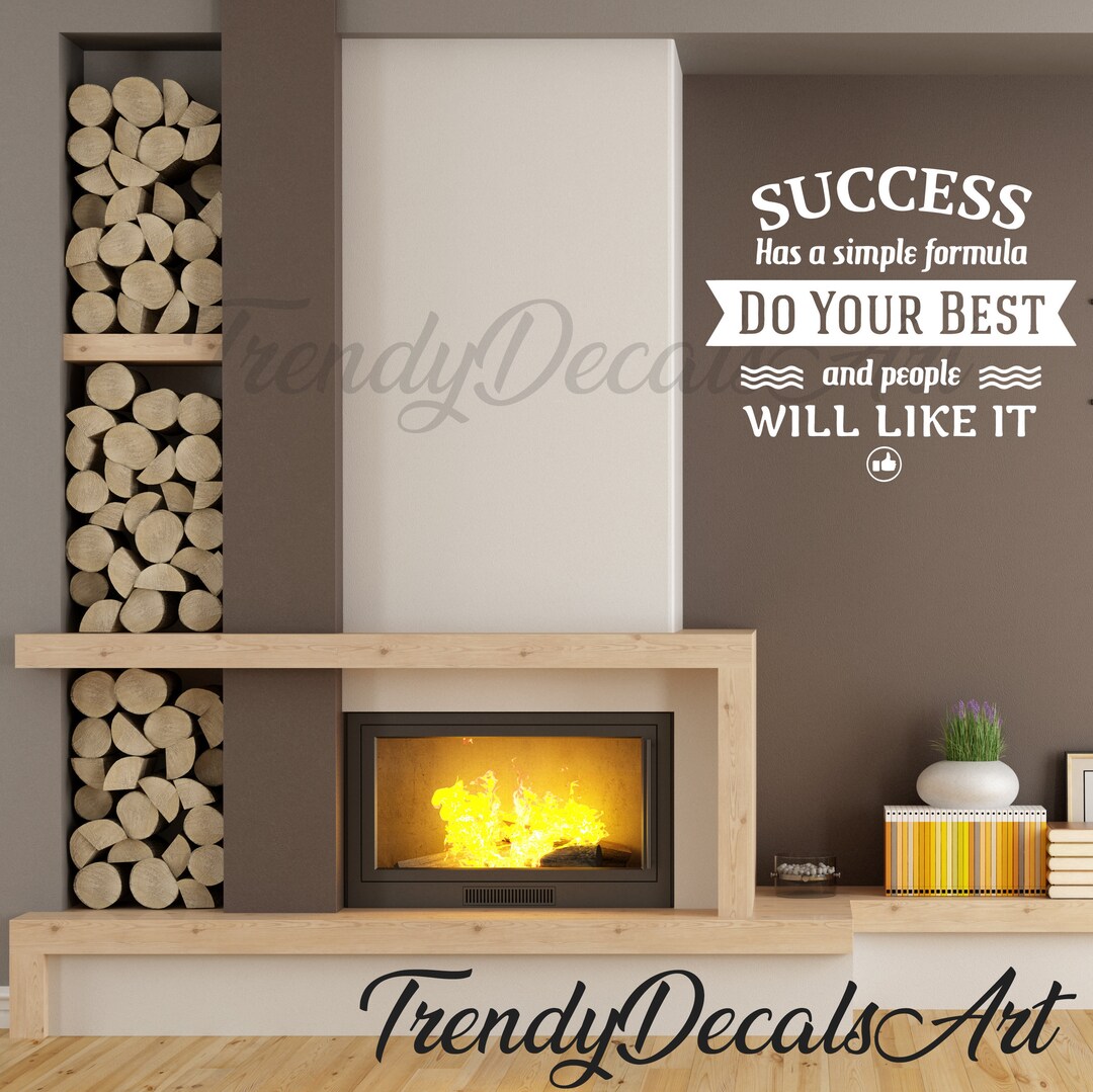 Retro Motivational Quote Decal, Success Do Your Best, Office Vinyl ...